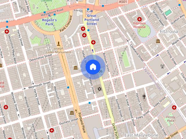 Weymouth Street, Fitzrovia, London, W1W