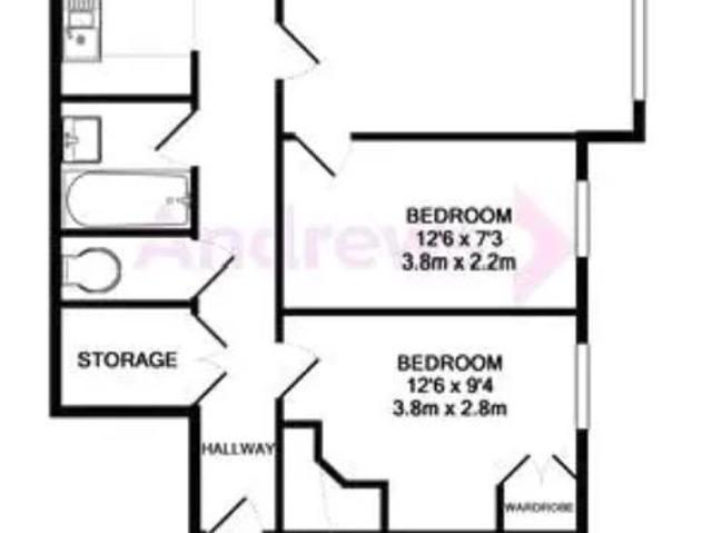 Whole 1 bed flat with an additional study/office
