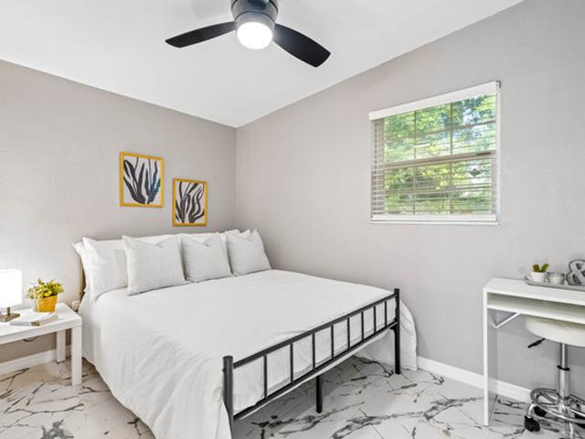 What a cool house to call home with comfy a queen size beds ! Located close to public transportation groceries stores and everything you need. Workspace in every room with high speed internet!