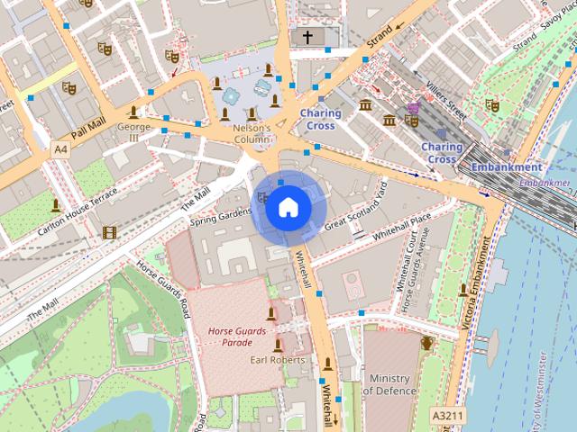 Whitehall, Trafalgar Square, London, SW1A