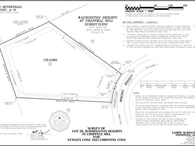 Winding Br Lot 26, Chappell Hill, TX 77426