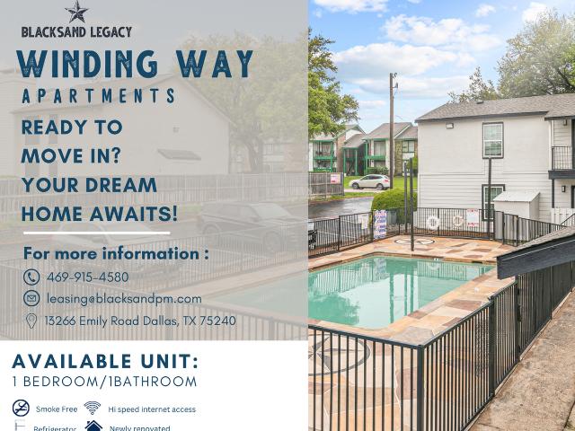 Winding Way on Emily in the Heart of Dallas 1 Bedroom Apartment for Rent at 1300 Emily St, Dallas, TX 75203