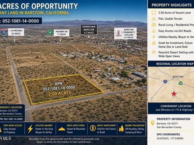 Wildhorse Rd, Barstow, CA 92311