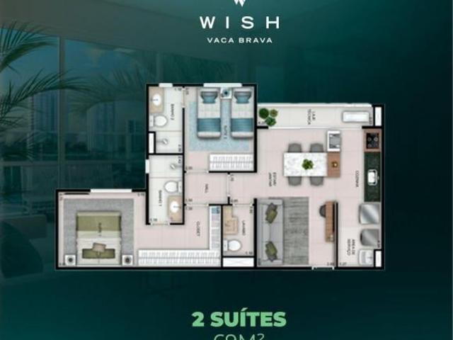 Wish Vaca Brava Apartamento com 2 Quarto s por R$ 740000.00 no setor Setor Bueno AU30651