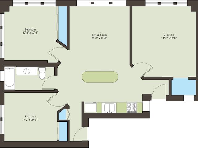 Woodlawn Court 3 Bedroom Apartment for Rent at 5218 S Woodlawn Ave, Chicago, IL 60615 Hyde Park
