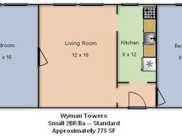 Wyman Towers 1 Bedroom Apartment for Rent at 3100 Saint Paul St, Baltimore, MD 21218 Charles Village