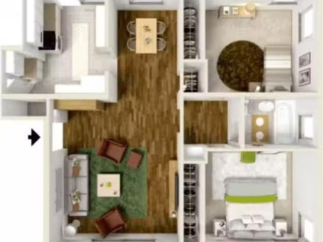 Wyvernwood Garden Apartments Two Bedroom Flat with Fence