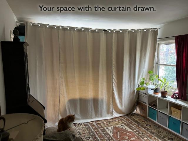 Your bedroom is part of the living room