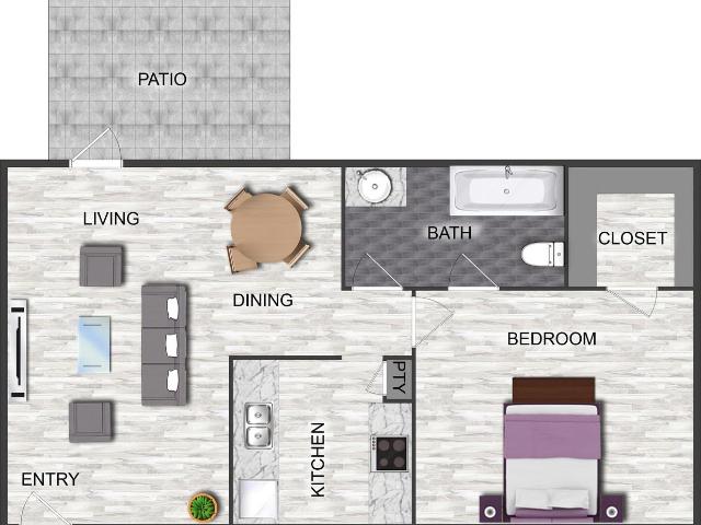 z 050121 Element 1 Bedroom Apartment for Rent at 400 Greens Rd, Houston, TX 77060