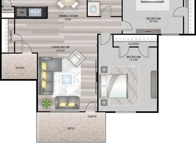 z 120321 Meadow Ridge 2 Bedroom Apartment for Rent at 3145 Blue Crescent St, Fort Worth, TX 76116