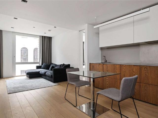 A one bedroom apartment situated on the second floor of Dominion House in Barts Square