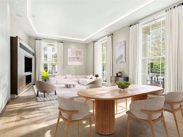 A beautifully designed two bedroom duplex apartment set within the iconic Park Crescent, Marylebone