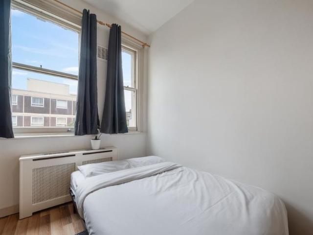 A contemporary double studio apartment in this period property in West Kensington, London, W14