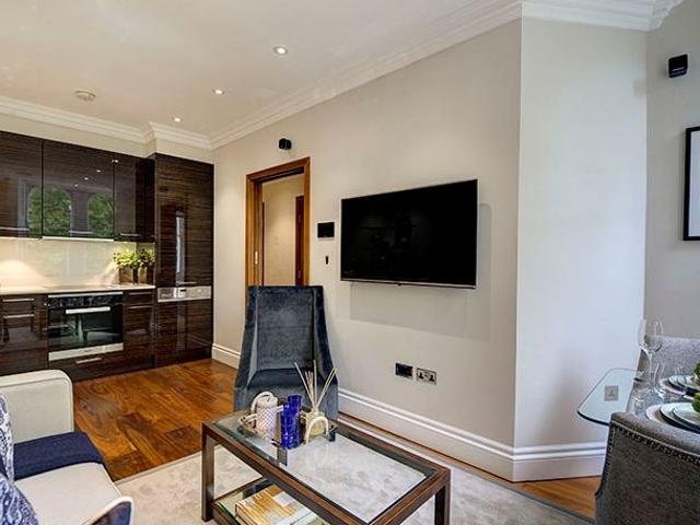 A luxury one bedroom, one bathroom, second floor apartment
