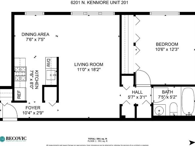 A Stone Beauty in Edgewater! Studio Apartment for Rent at 6201 N Kenmore Ave, Chicago, IL 60660 Edgewater