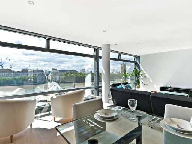 A stunning riverside penthouse, finished to the highest standard with views of Westminster