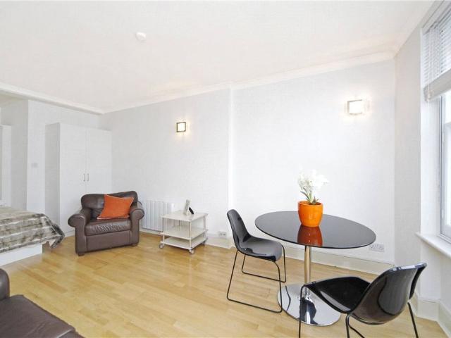 A studio apartment of approximately 330 square feet