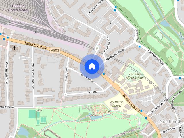 a sunny double bedroom to rent in Golders Green