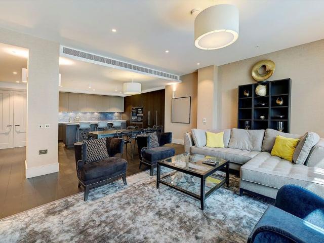 A three bedroom lateral apartment with terrace in a luxury development in Westminster, SW1H