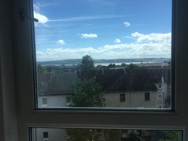 A tidy flat overlooking river Tay