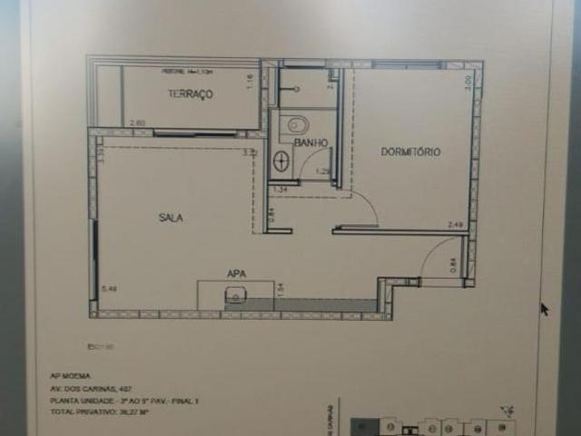 Deslumbrante apartamento para venda em Indianópolis com 1 quarto, 37m²
