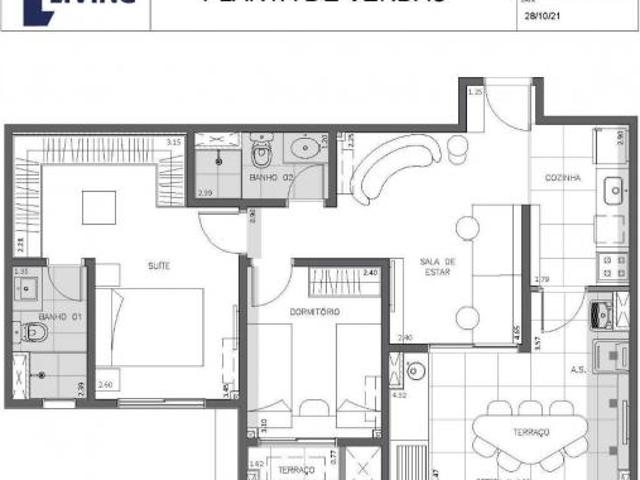Espetacular apartamento para venda em Ipiranga com 2 quartos, sendo 1 suíte, 70m²