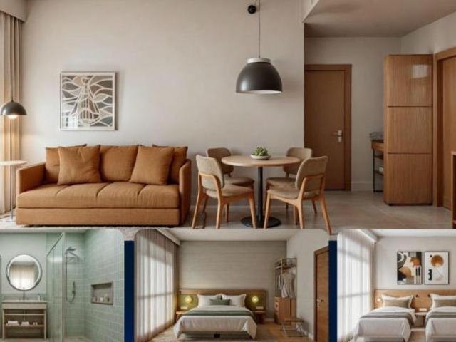 Elegante loft para venda em Aparecida com 2 quartos, sendo 1 suíte, 65m²