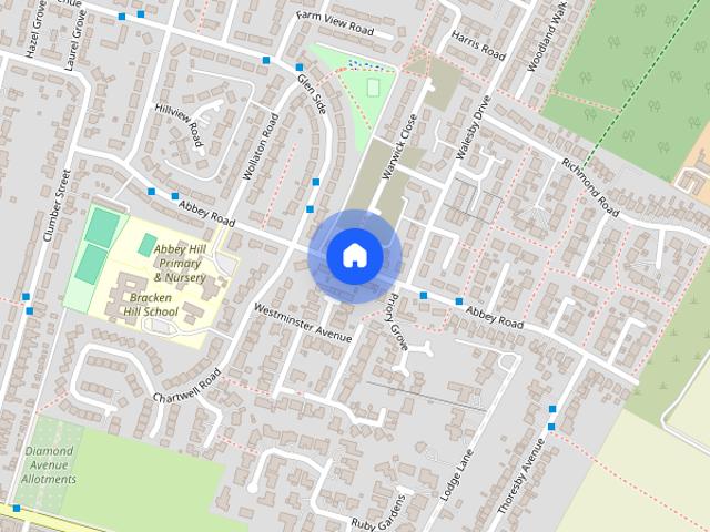 Abbey Road, Kirkby in Ashfield, Nottingham, Nottinghamshire, NG17
