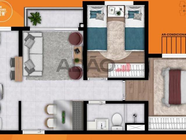 Ágio Now Reserva das Águas 2 quartos Apartamento com 2 Quarto s por R$ 357000.00 no setor Fazenda C