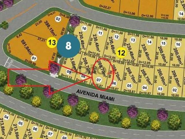 Ágio AGIO/LOTE NO JARDINS MIAMI Lote à Venda, 208.70 por R$ 280881.65 no setor Goiânia Park Sul SL3