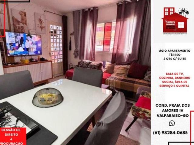 ÁGIO APART TÉRREO C/QUINTAL 2 QTS C/SUITE JD. CÉU AZUL VALPARAISO GO