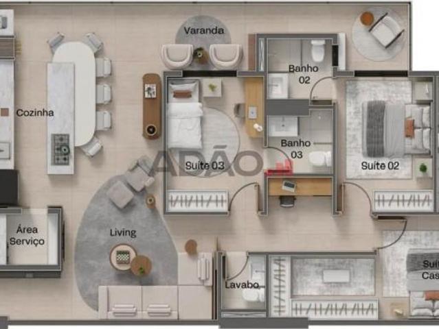 Ágio Apartamento Terrê by MZN no Setor Bueno Apartamento com 3 Quarto s por R$ 1150000.00 no setor