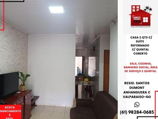 ÁGIO CASA 2 QTS C/ SUITE REFORMADO COND. RESIDENCIAL SANTOS DUMONT VALPARAISO GO
