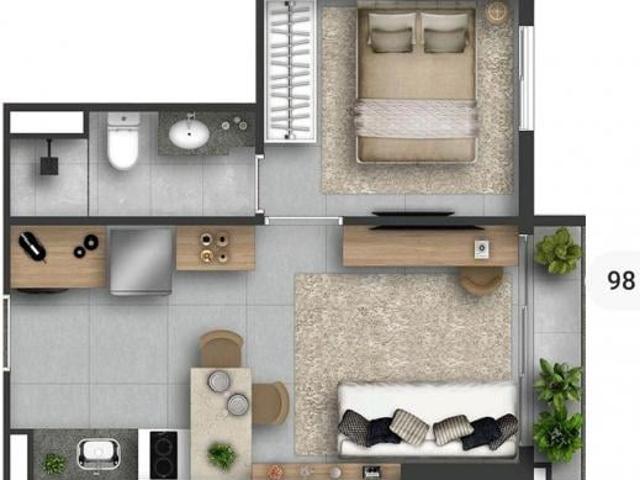 ÁGIO de Apartamento de 32 m², 1 suíte, bem localizado com lazer completo no Setor Bueno Goiânia GO