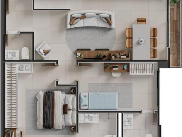 Ágio Emirates Flamboyant com 75m2 Apartamento com 2 Quarto s por R$ 927351.00 no setor Jardim Goi
