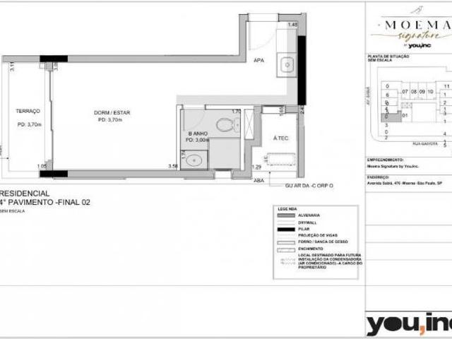 Imperdível studio para venda em Moema com 1 quarto, 31m²