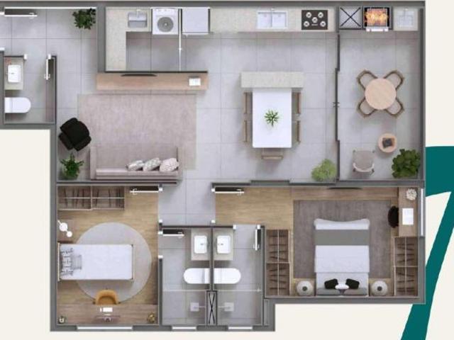 Agua Verde Novo 2 suites amplas varanda com churrasqueira 2 vagas 81,47m² privativos