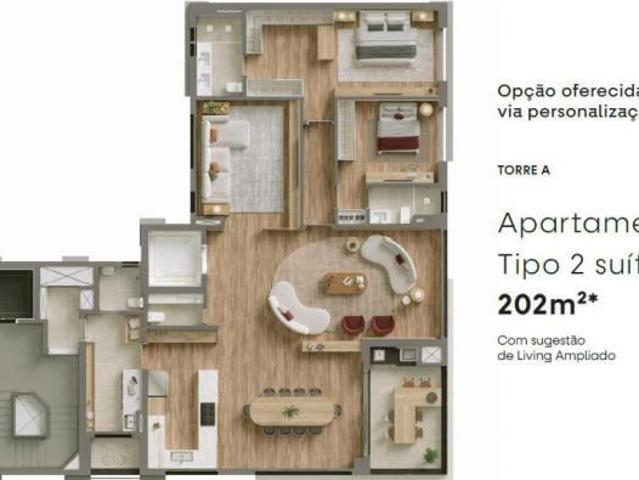 Agua Verde 3 suites 3 vagas 202 m² privativo Lançamento