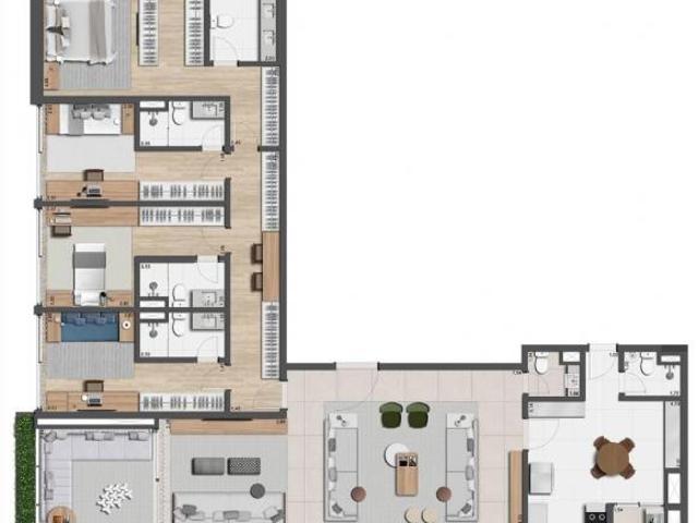 Alameda Jardins 266 e 268m² 4 suites 3 vagas andar alto
