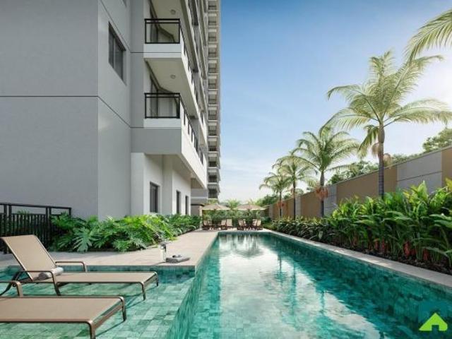 Alto Chacara. Apto 2 dormitórios e terraço, 37m². Sul, Chacara Santo Antonio, Alexandre Dumas, metro
