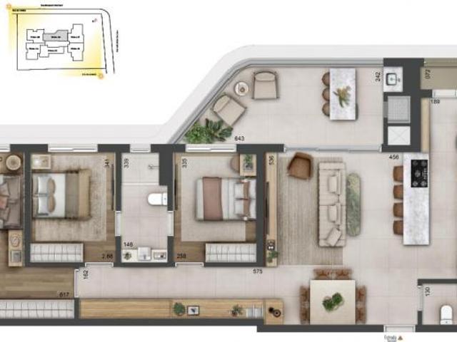 Alto da Xv Lançamento 3 quartos sendo 1 suite 2 vagas 130m² privativos
