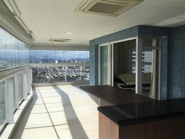 Alto Padrão praia, 4 suites, 254 m2, varanda gourmet, vista ao mar, andar alto, 3 v