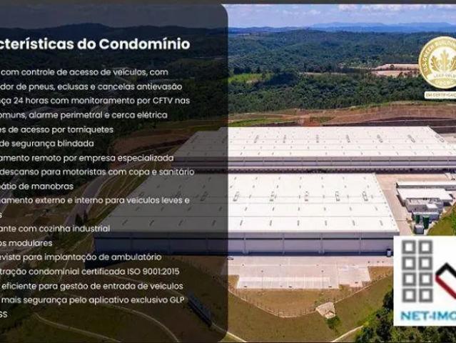 Aluga galpão logístico/industrial 20.105,68m², 12 banheiros, 18 vagas. Galpão novo e localização e