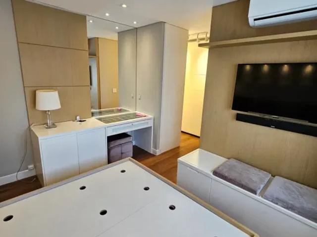 Aluga se apartamento mobiliado semi novo com varanda gourmet