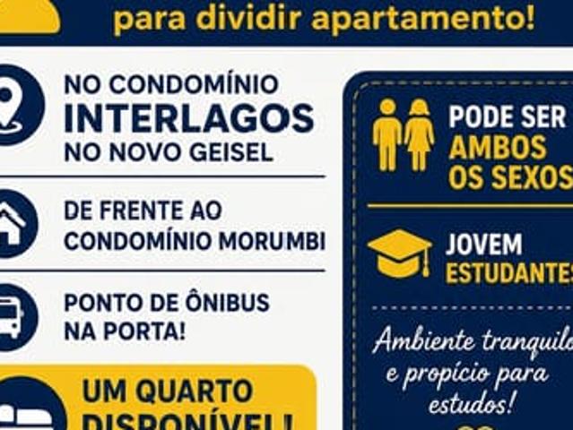 Aluga se quarto! apartamento Compartilhado!