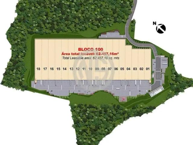 Alugue agora mesmo este amplo pavilhão logístico com 3137