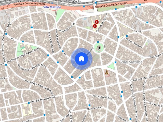 Aluguel de quartos a 300 metros do metrô Vila Matilde e próximo do Centro de São Paulo