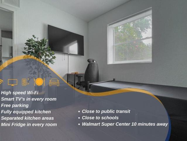 AMAZING LOCATION | Mini Fridge & Smart TV's in eve