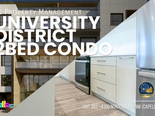 Amazing 2 bedroom 2 bathroom apartment in the community of University District