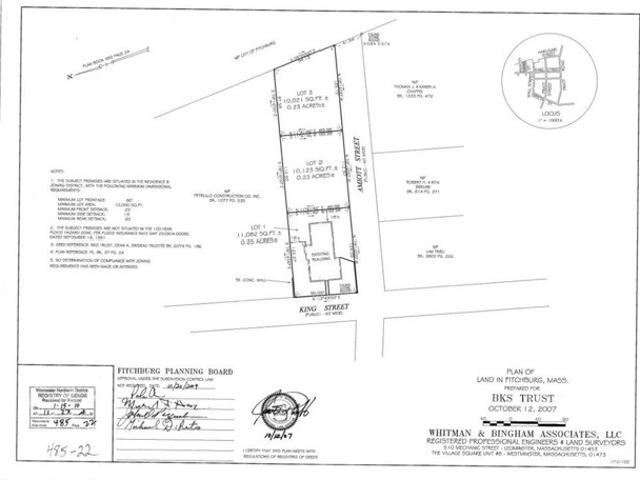 Amiott St, Fitchburg, Plot For Sale